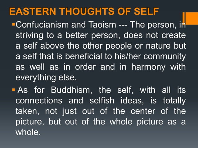 The Self in the Western and Eastern Thougghts | PPTX