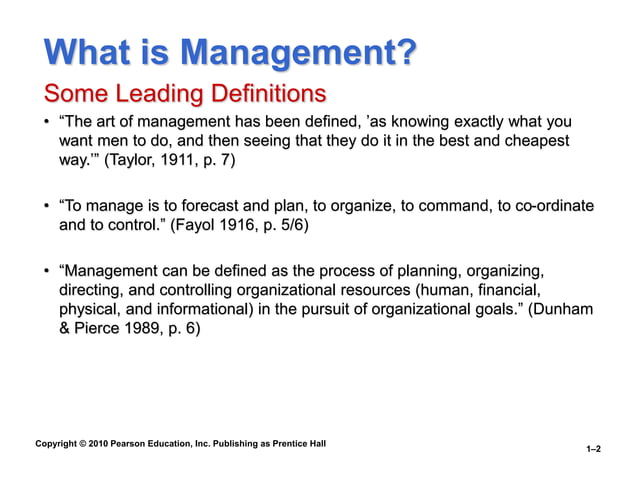 Chapter 1 - Introduction to Management and Organizations | PPT