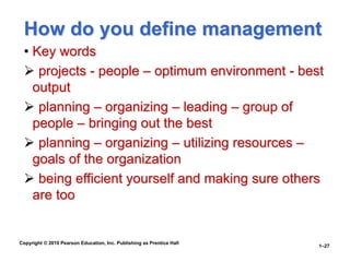 Chapter 1 - Introduction to Management and Organizations | PPT