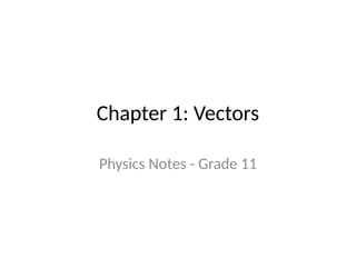 Remedial Physics_JU_ET_Chapter_1_Vectors | PPTX