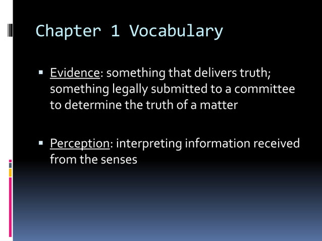 Forensic Science Chapter 1 Vocabulary | PPT