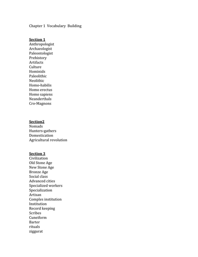 Chapter 1 vocabulary building | DOCX | Geology | Science