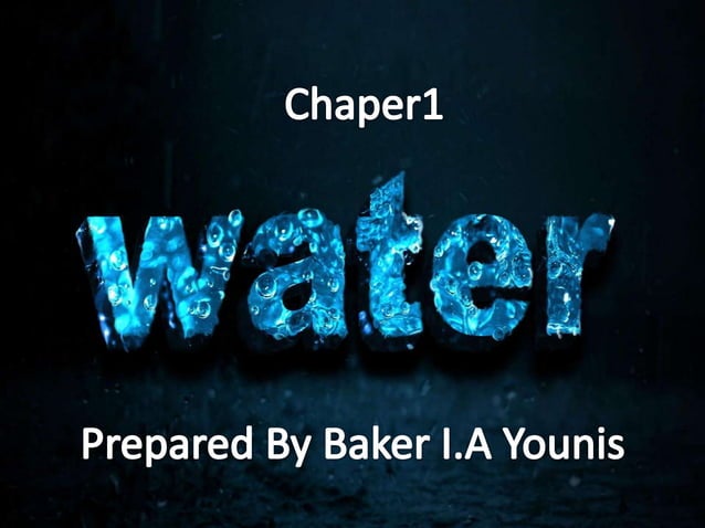 Water Chapter 1 Fetter - Applied Hydrogeology | PPT
