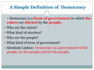 Chapter 1 What is Democracy Why Democracy.ppt