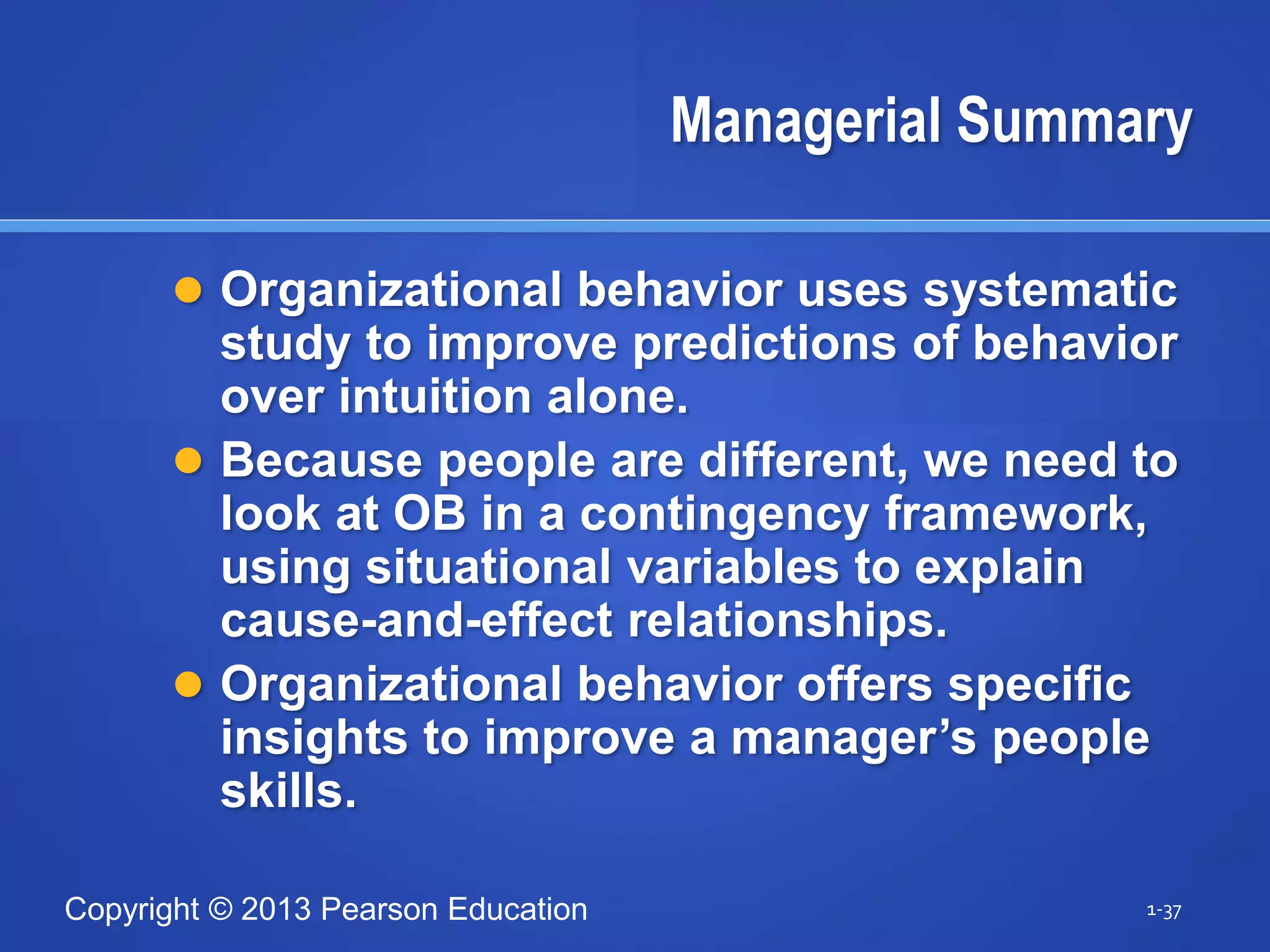 Chapter 1 what is organizational behavior | PPTX