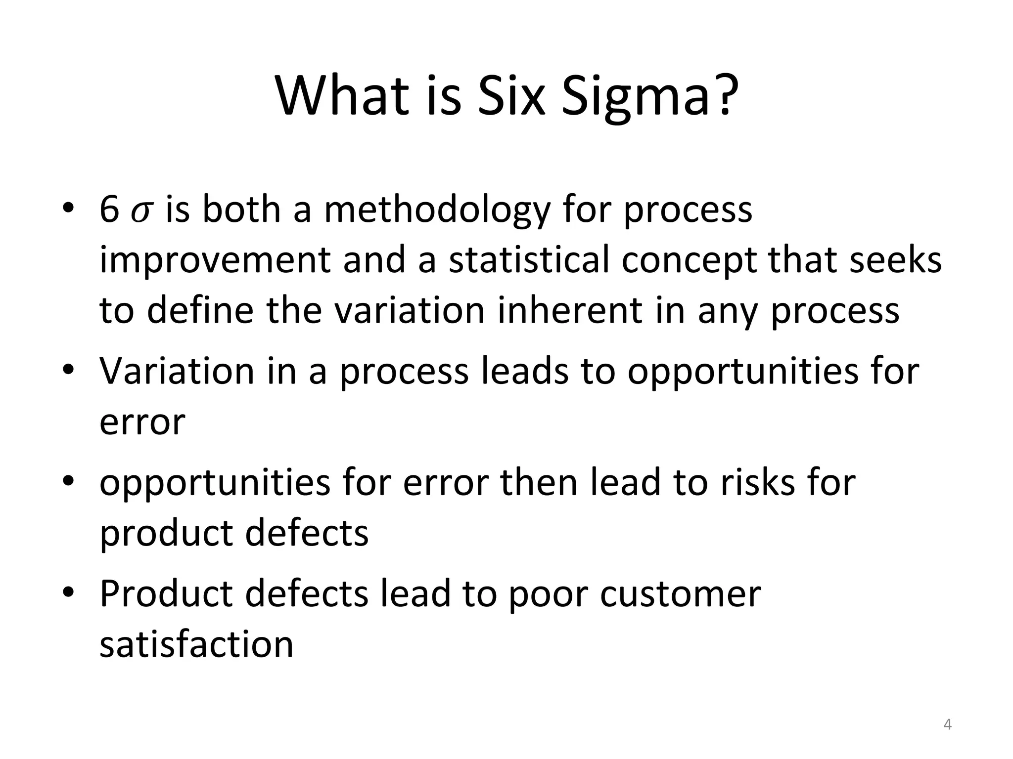 Chapter 1 What is Six Sigma (OK) for MBA Students | PDF