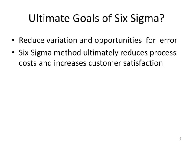 Chapter 1 What is Six Sigma (OK) for MBA Students | PDF