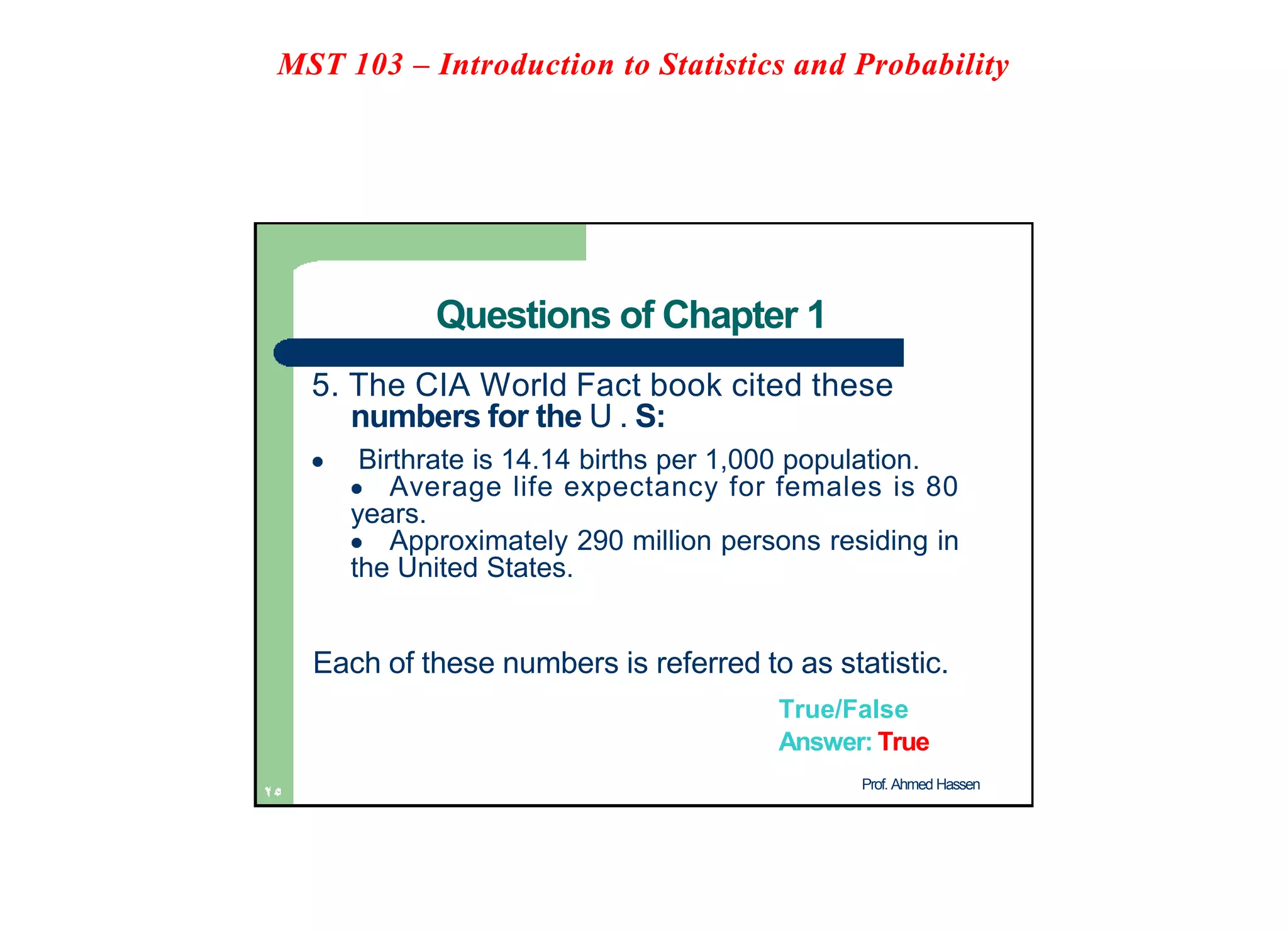 Chapter 1 what is statistics | PPSX