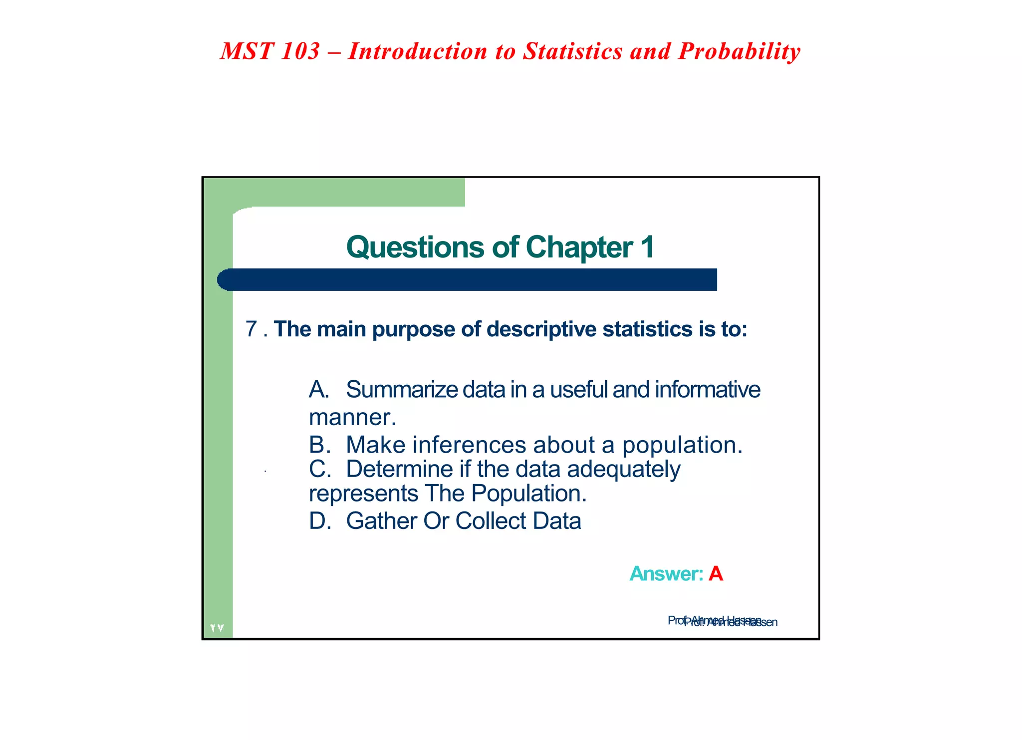 Chapter 1 what is statistics | PPSX