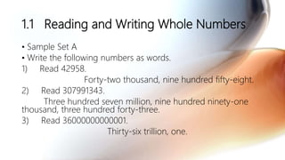 C1: Whole Numbers | PPT