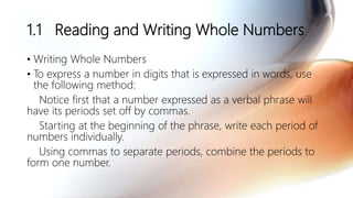 C1: Whole Numbers | PPT