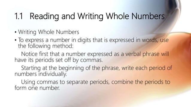 C1: Whole Numbers | PPT