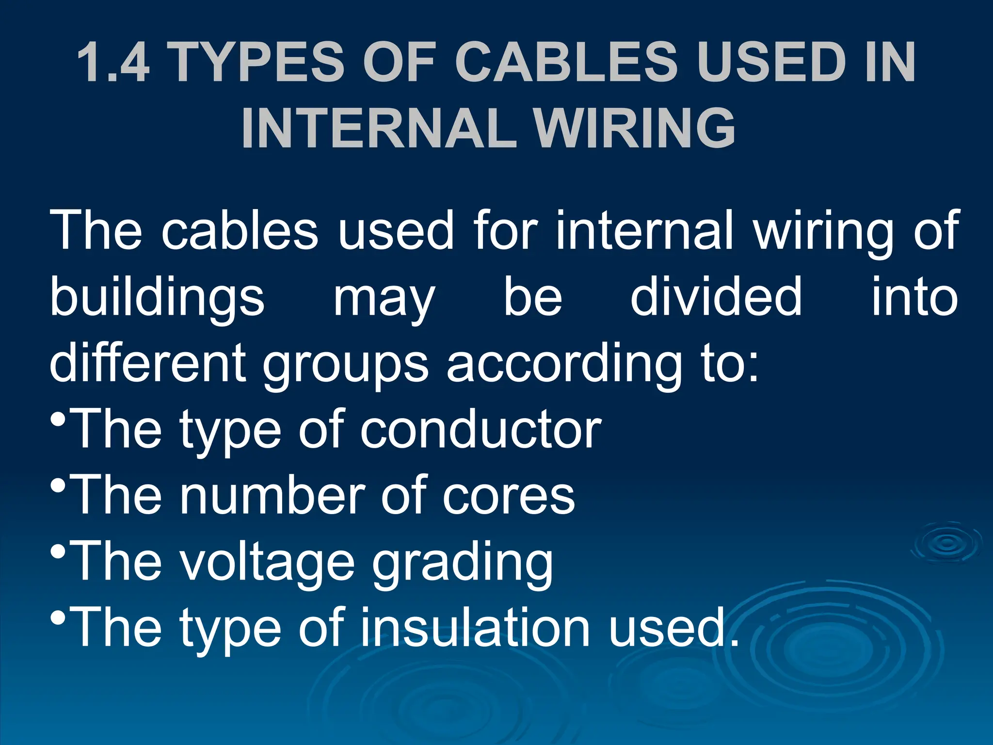 Chapter 1 WIRING MATERIALS AND ACCESSORIES | PPTX