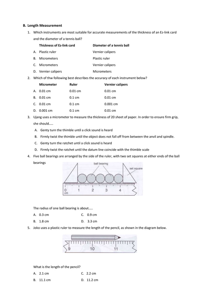 Chapter 1 worksheet | DOCX | Physics | Science