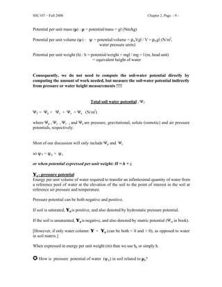 Soil water potential | PDF