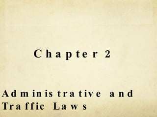 Driver's Education Chapter 2 | PPT