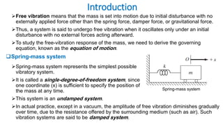 Chapter 2-1 Free Vibration of Single-Degree of-Freedom System | PDF