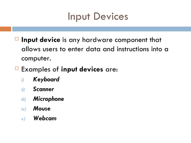 INPUT DEVICE | PPT