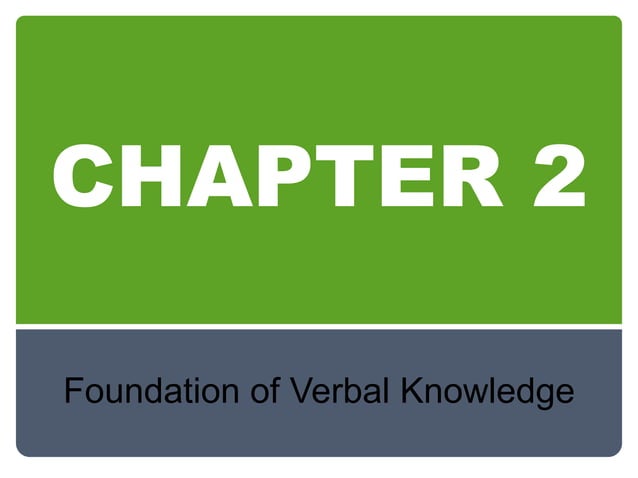 Chapter 2: Verbal Language | PPT