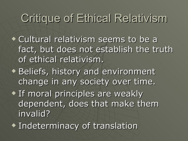 Chapter 2: Ethical Relativism | PPT
