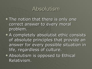 Chapter 2: Ethical Relativism | PPT