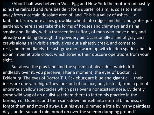 The Great Gatsby: Chapter 2 | PPTX