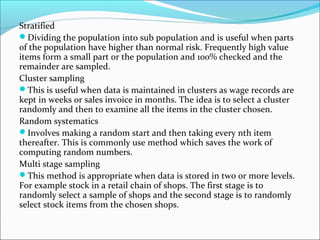 audit sampling notes | PPT