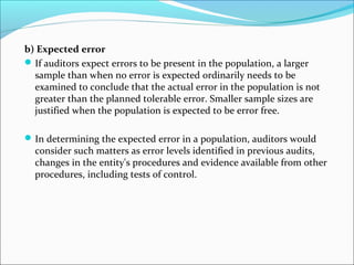 audit sampling notes | PPT