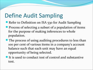 audit sampling notes | PPT