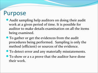 audit sampling notes | PPT