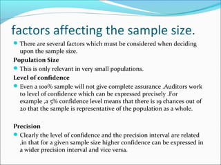 audit sampling notes | PPT