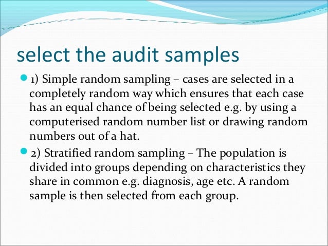 audit sampling notes