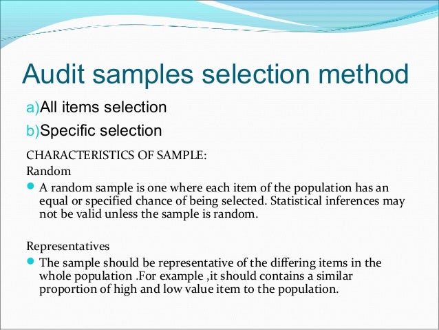 audit sampling notes