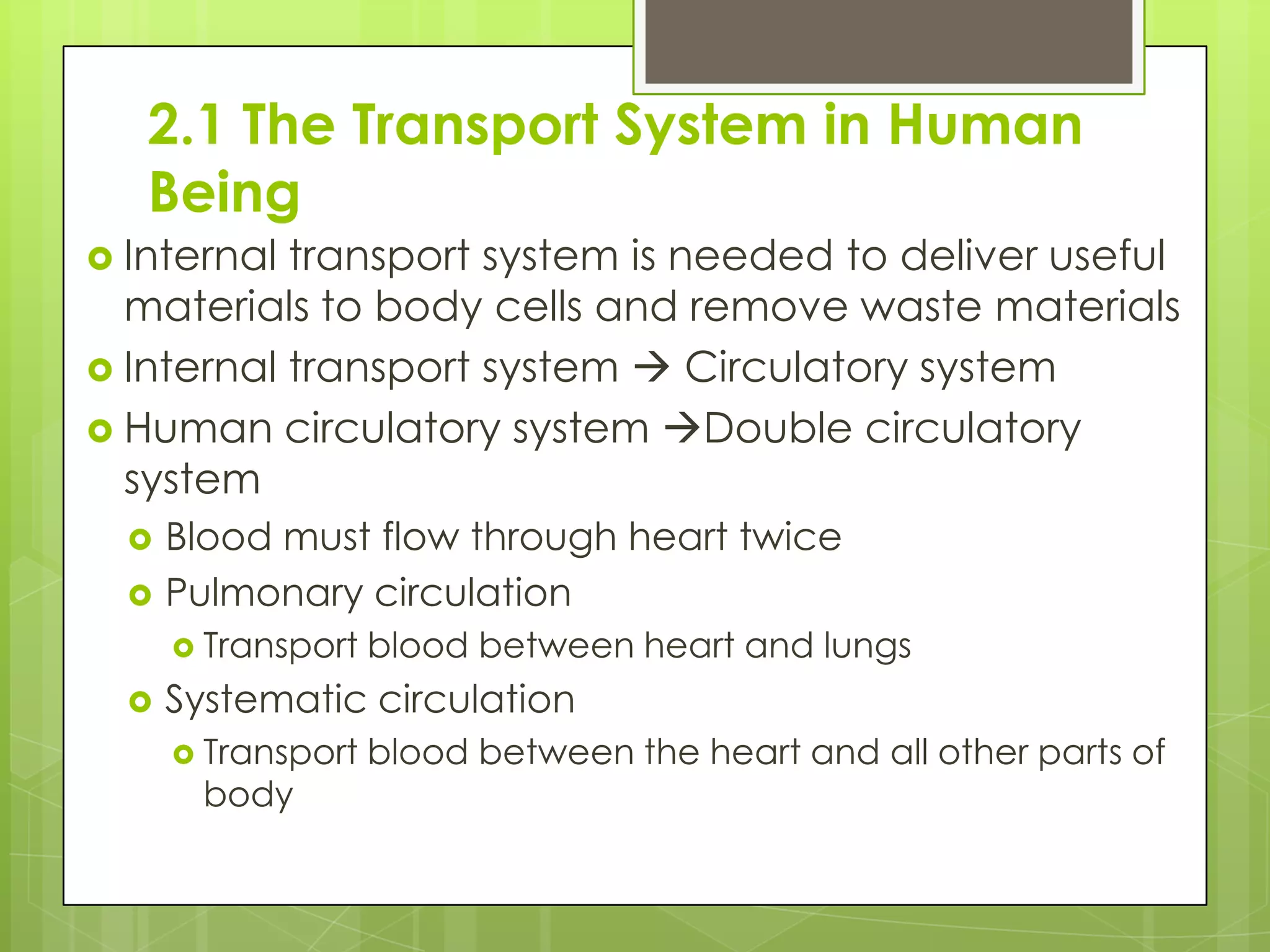 Chapter 2 Blood Circulation & Transport | PPTX