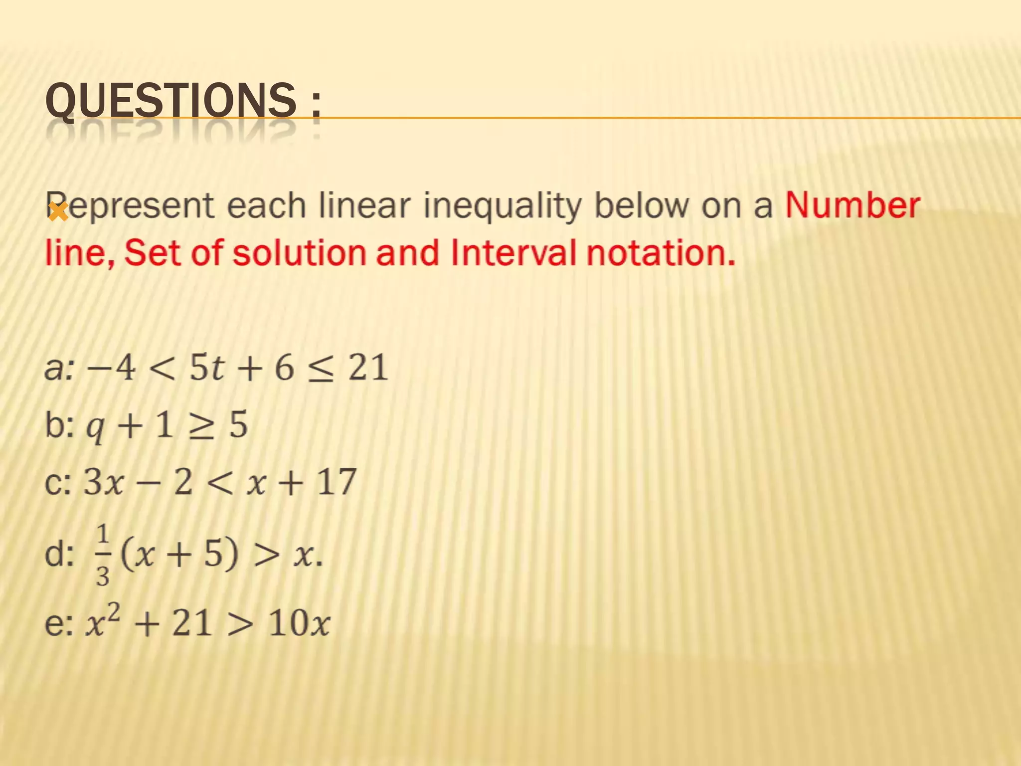 Chapter 2 : EQUATIONS AND INEQUALITIES | PPTX