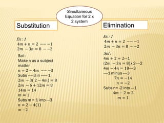 Chapter 2 : EQUATIONS AND INEQUALITIES | PPTX