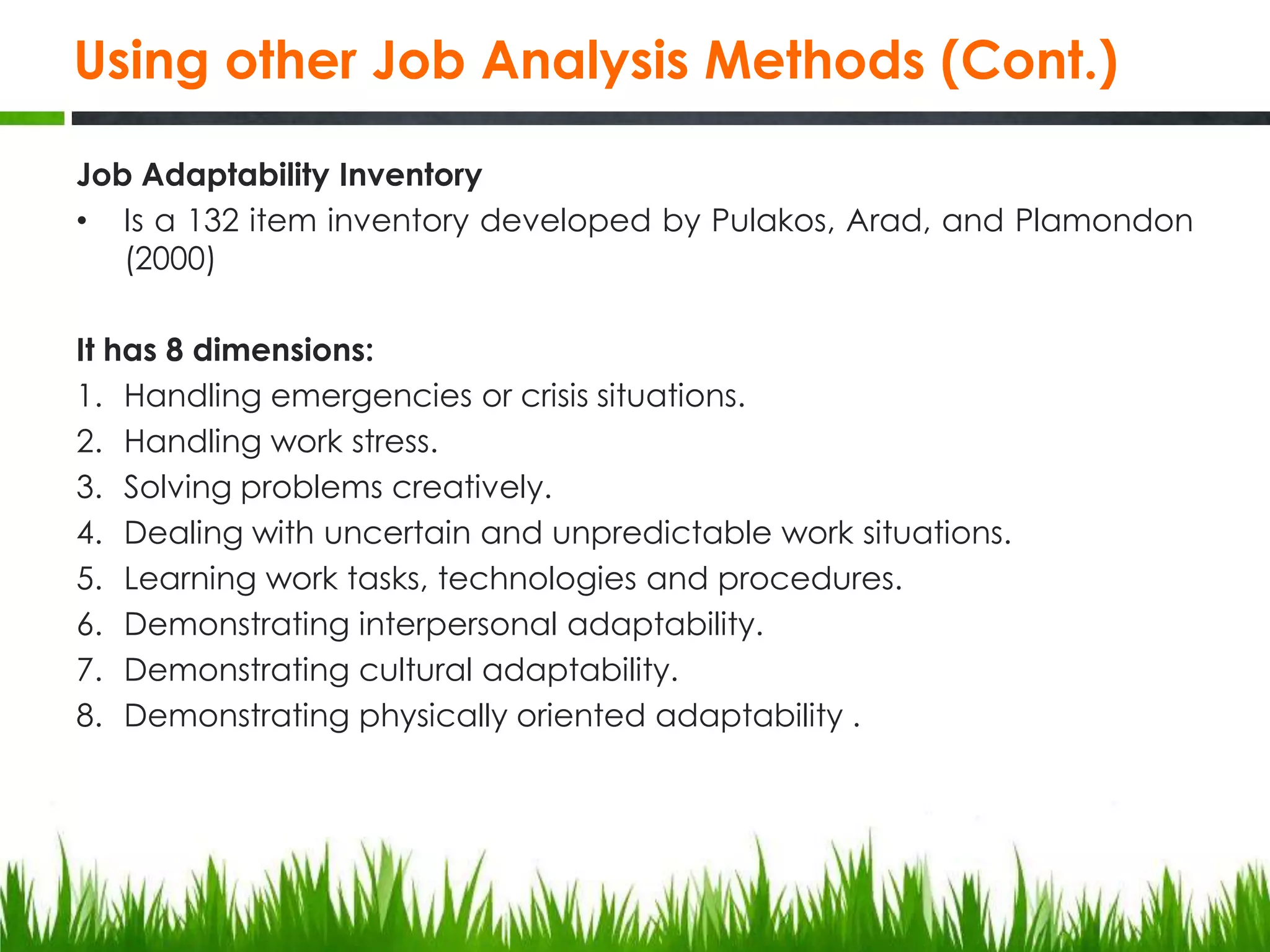 Chapter 2. job analysis and evaluation (1) | PPTX