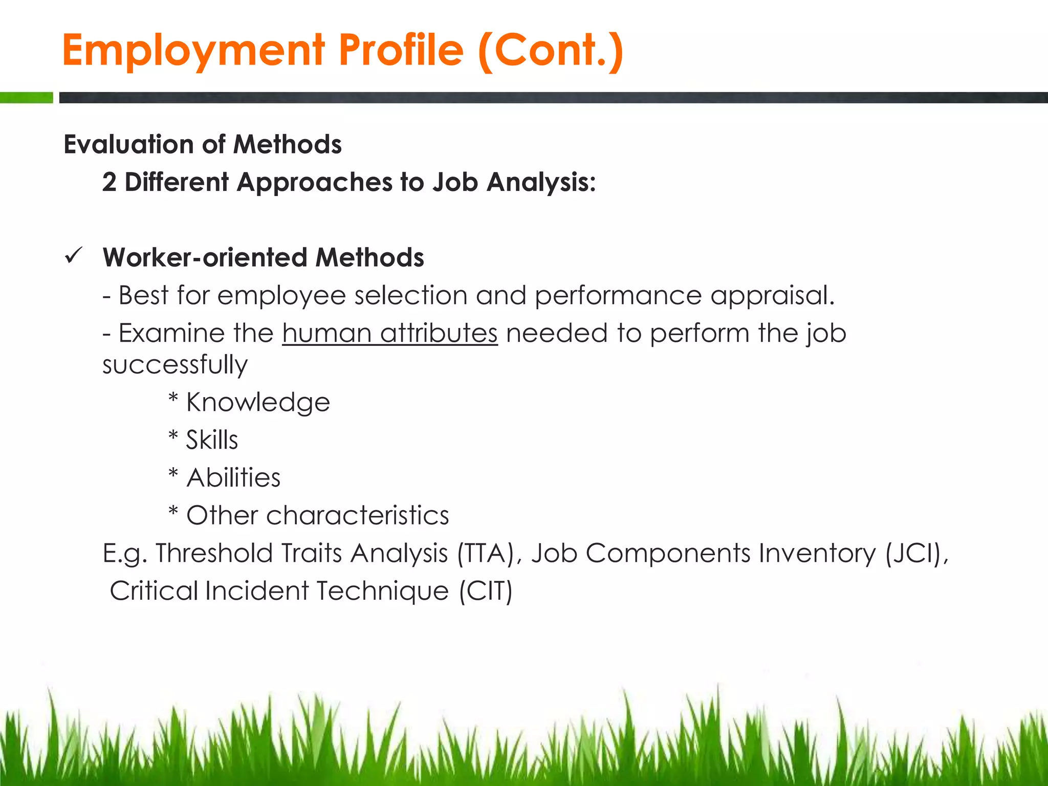 Chapter 2. job analysis and evaluation (1) | PPTX