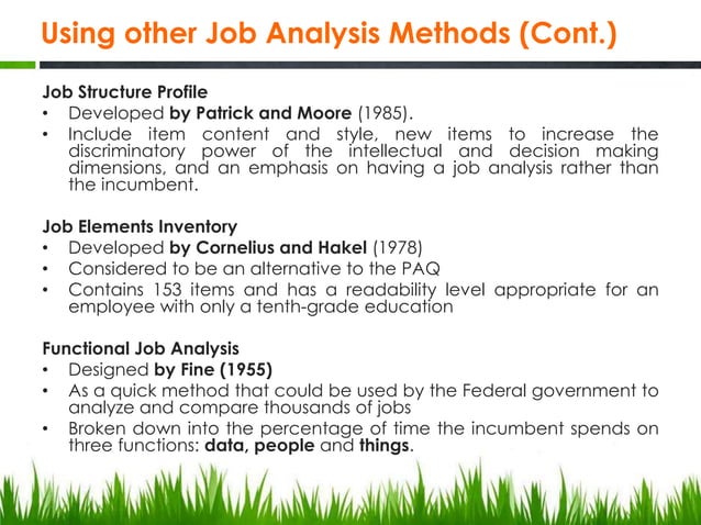 Chapter 2. job analysis and evaluation (1) | PPTX
