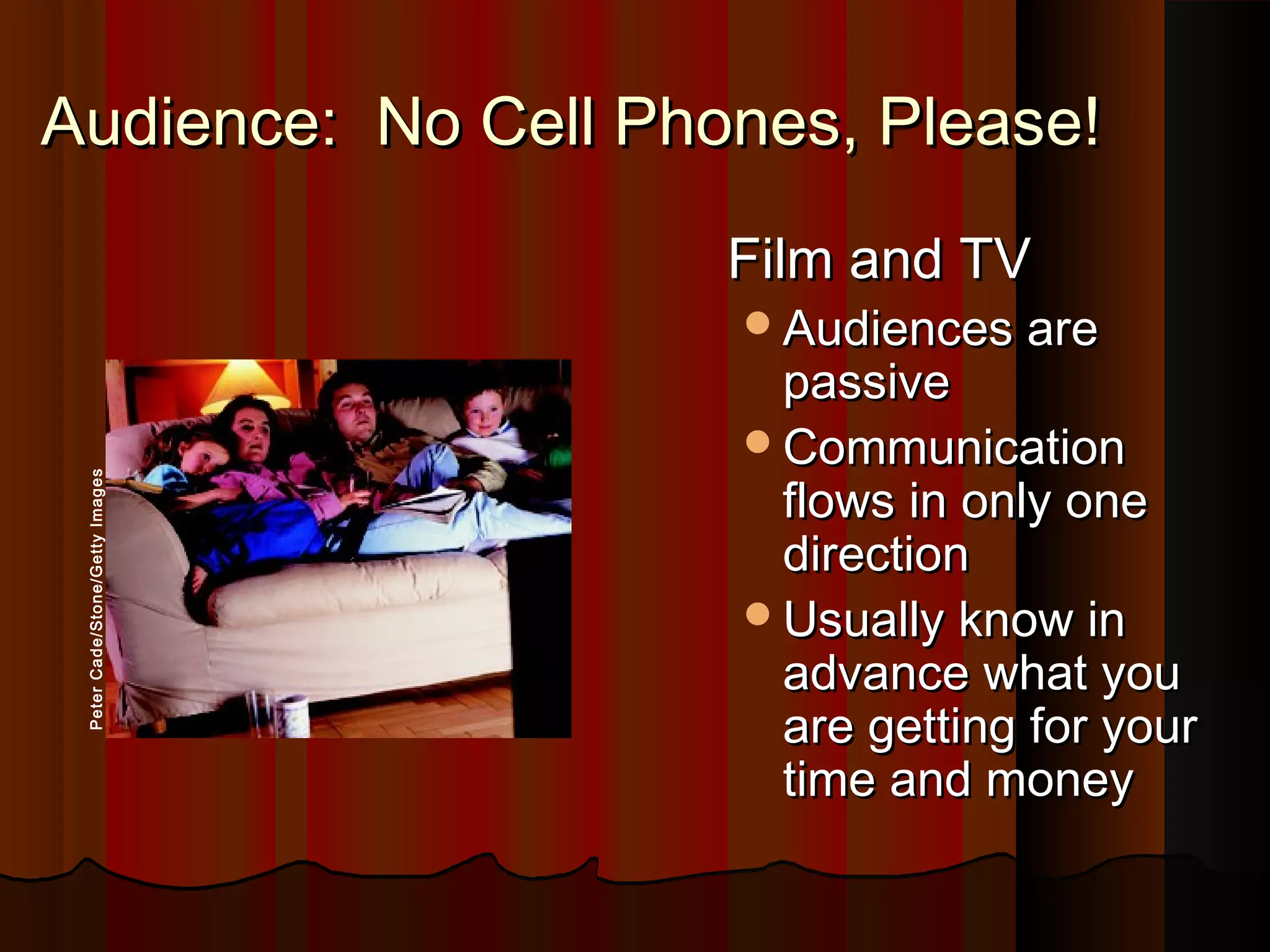 Chapter 2: Stage vs Screen | PPT