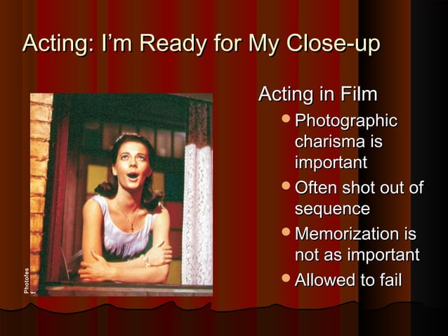 Chapter 2: Stage vs Screen | PPT
