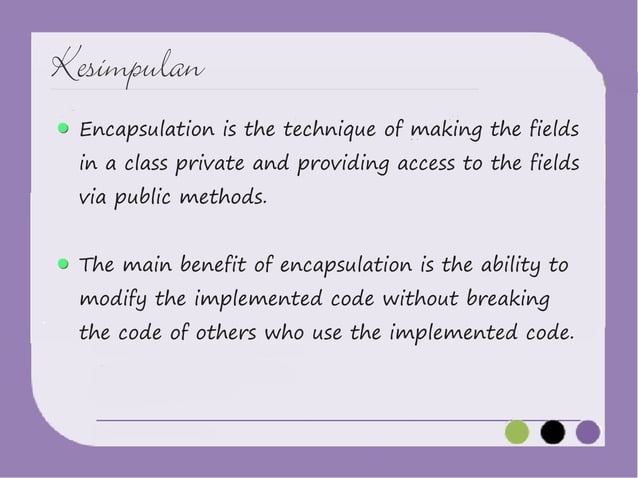 Chapter2 Encapsulation (Java) | PDF | Programming Languages | Computing