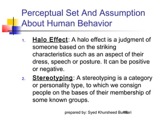Chapter #2 COMMUNICATION AND PERCEPTION | PPT | Science