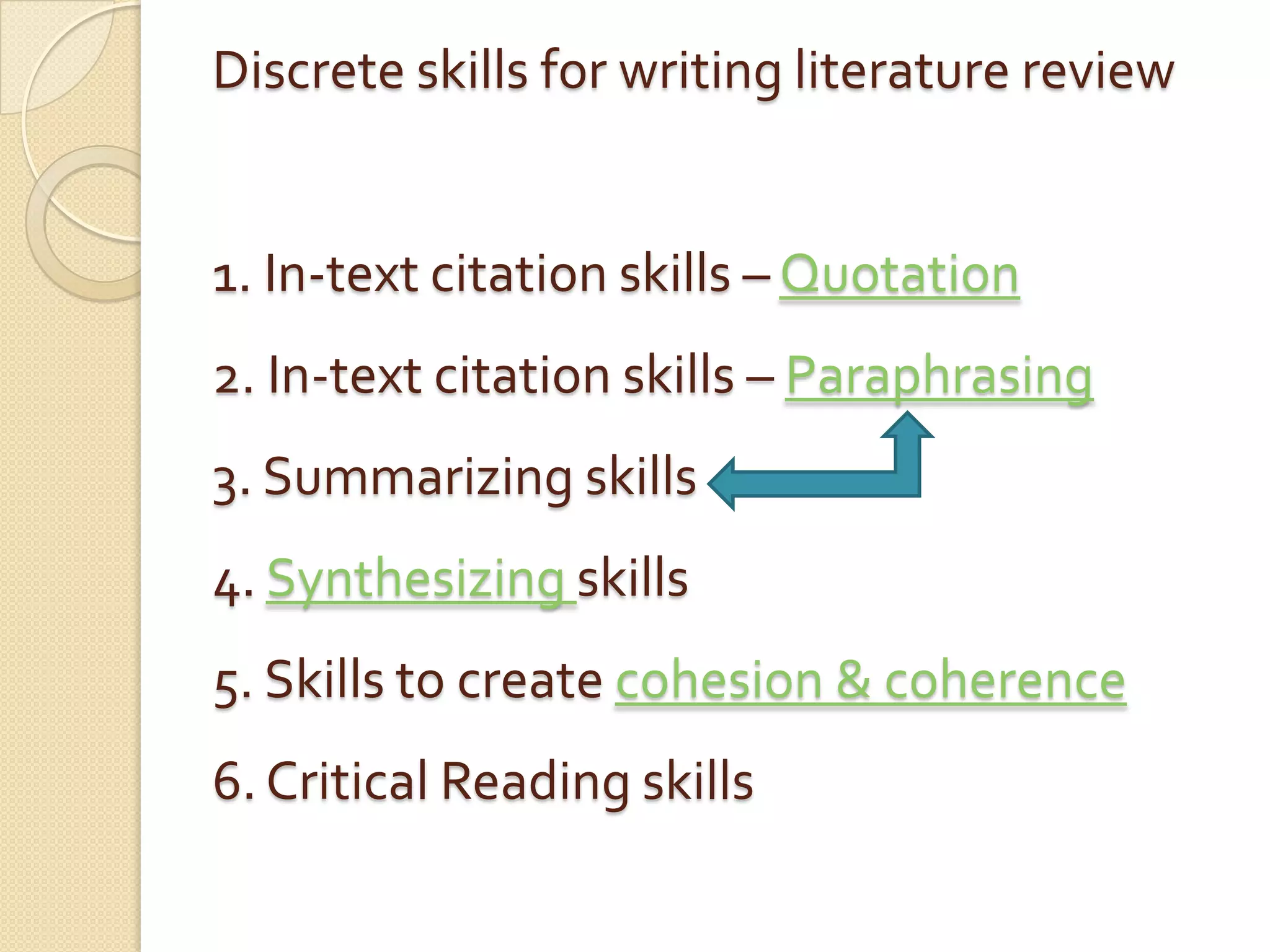 writing literature review | PPTX