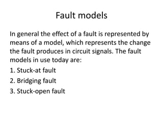 faults in digital systems | PPTX