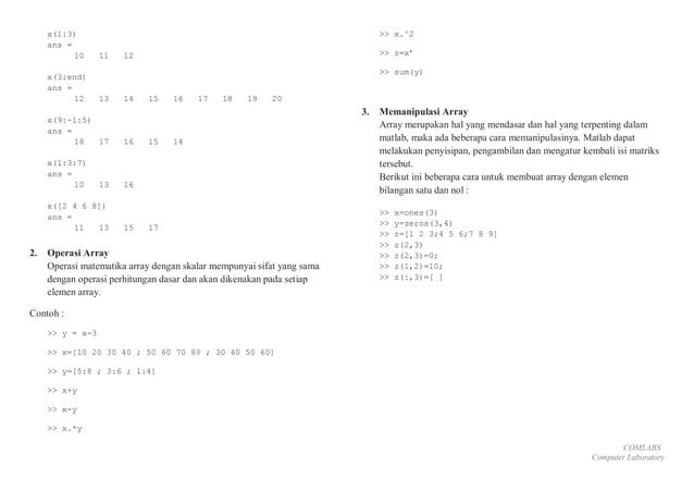 Matlab Tutorial Chapter 2 | PDF