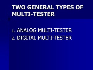 Electronic Multi-Tester | PPTX