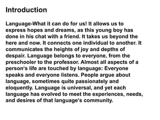 Learning about language structure | PPTX