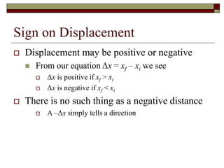 Physics - Chapter 2 - One Dimensional Motion | PPT
