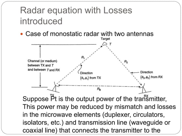 Chapter 2-radar equation | PPSX | Physics | Science